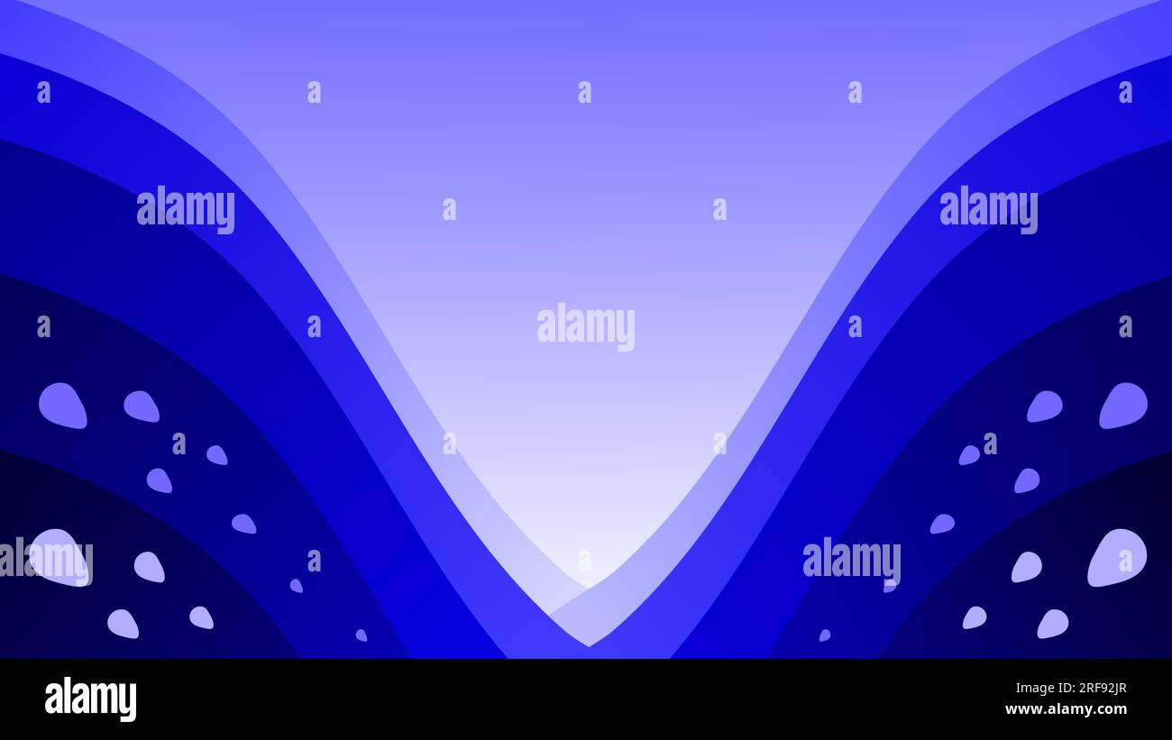 Blue abstract ocean waves overlay presentation gradient background ...