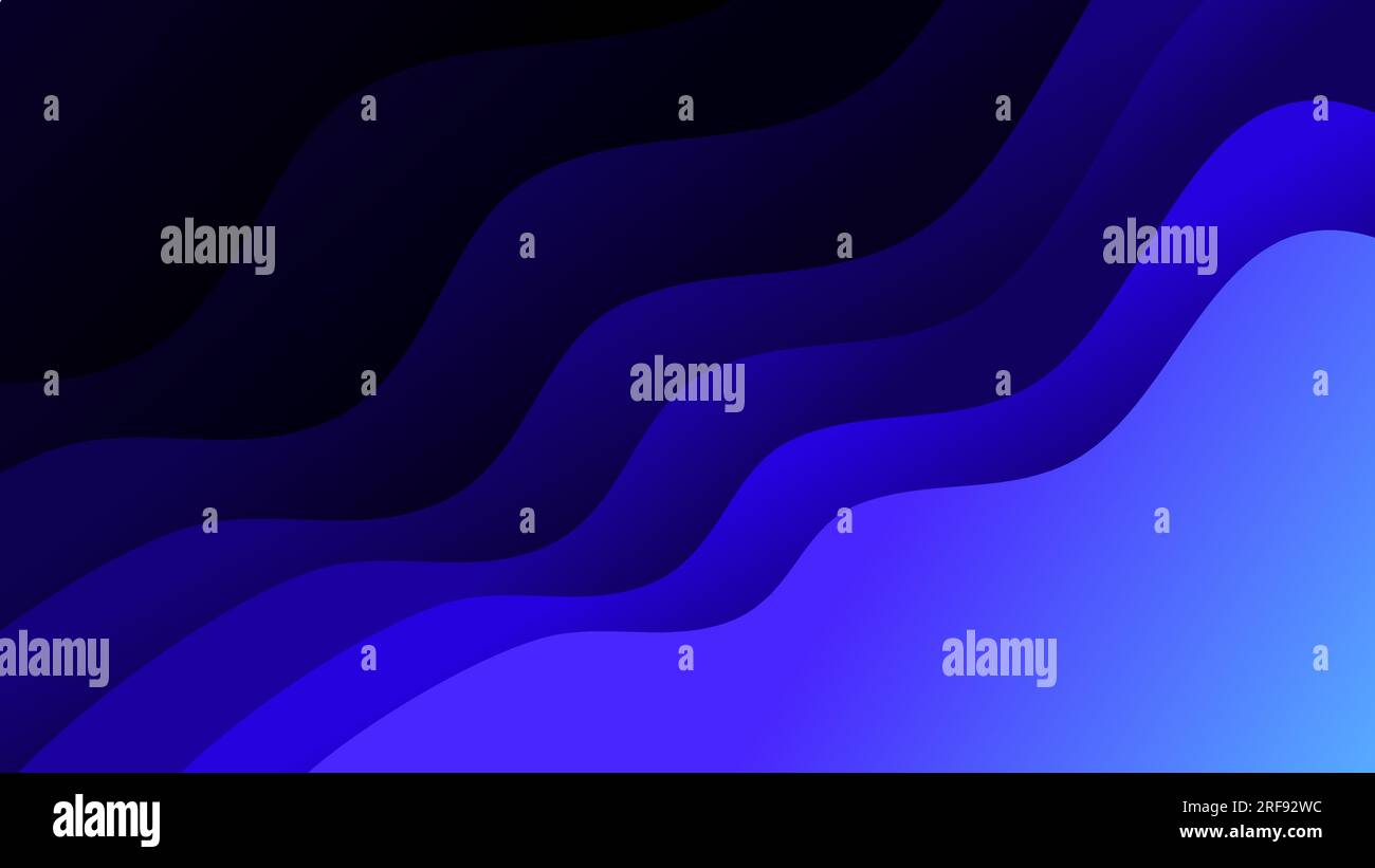 Overlay shades of blue waves abstract gradient background Stock Vector ...