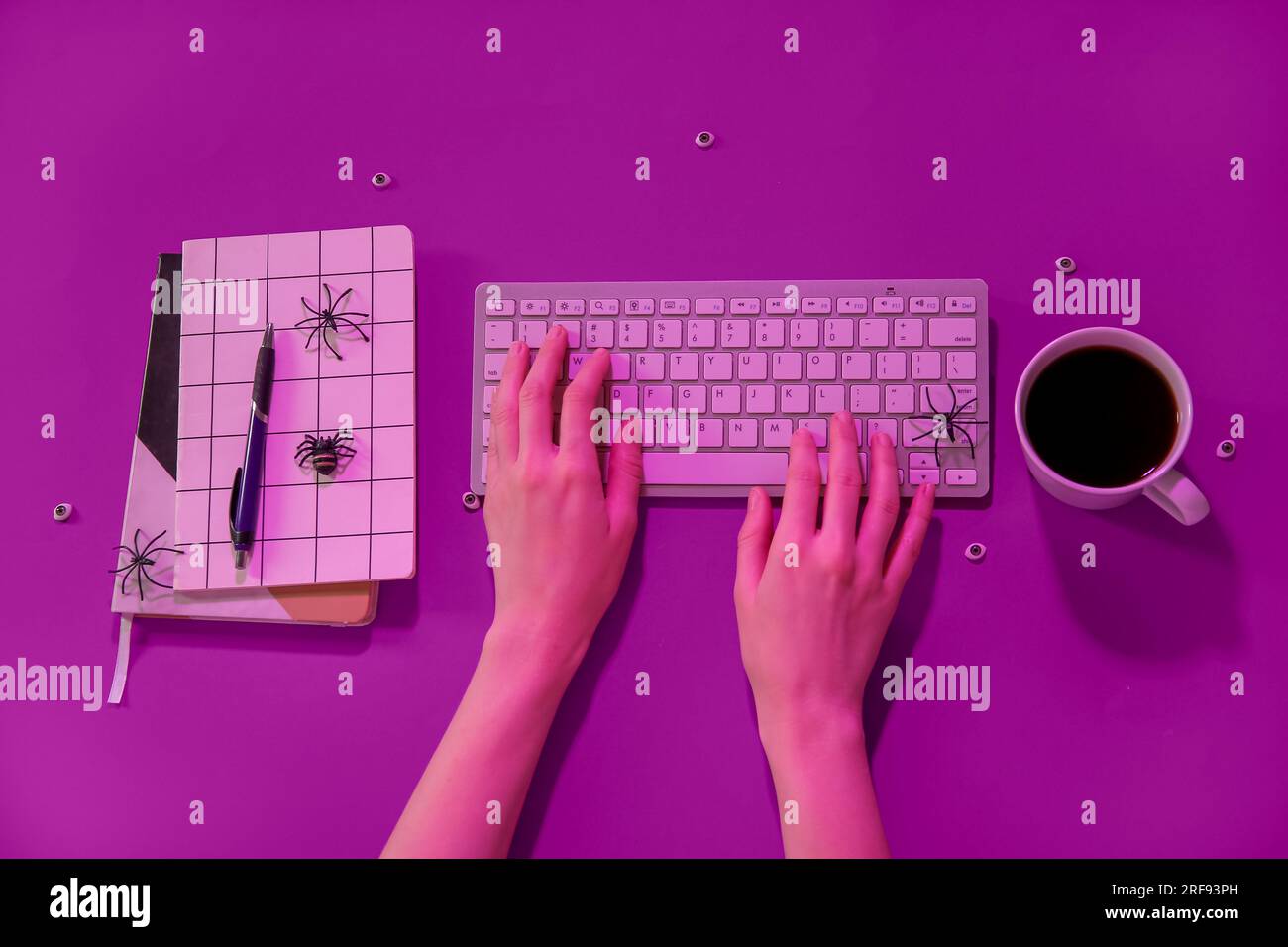 Person typing on computer creepy hi-res stock photography and images ...