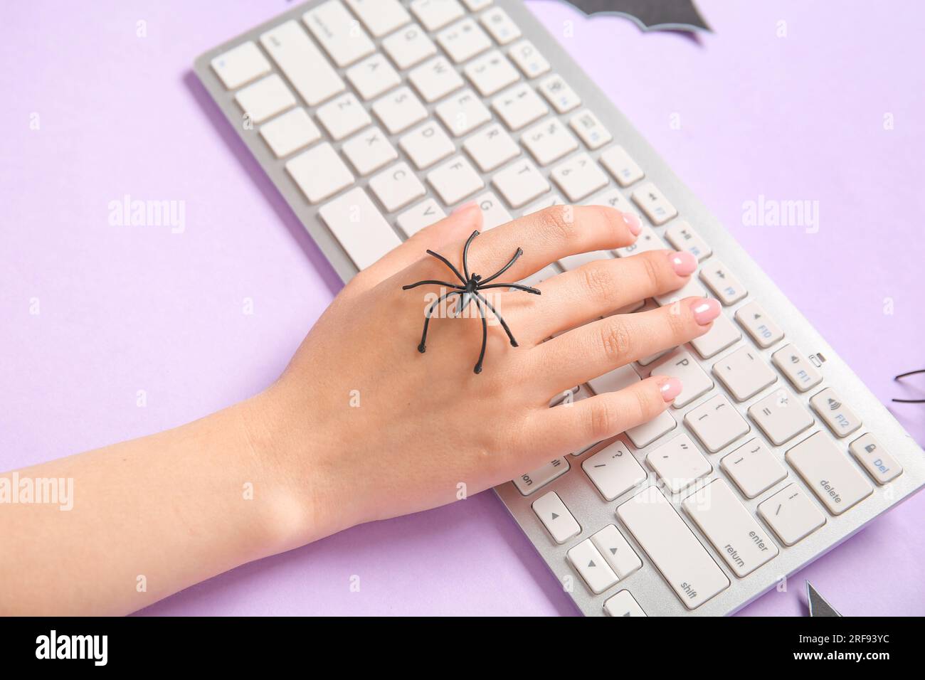 Person typing on computer creepy hi-res stock photography and images ...