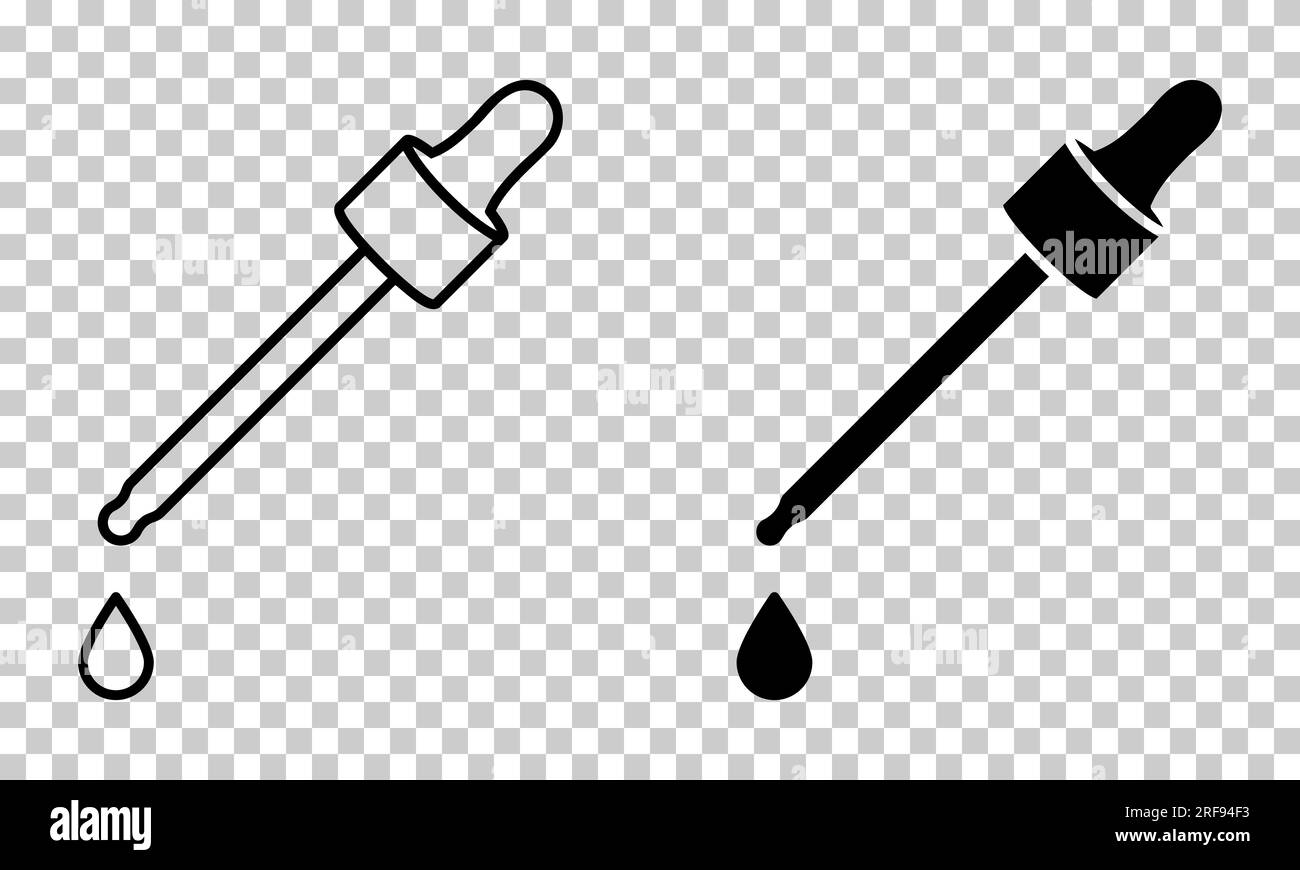 Set of dropper icons. Vector illustration isolated on transparent background Stock Vector Image ...