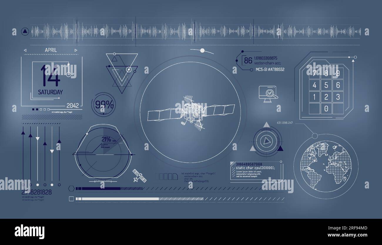 Set of infographic elements about satellite data entry Stock Vector ...