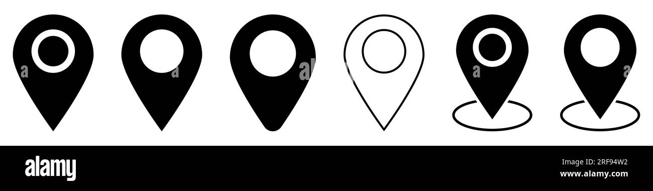 Set of map pin icons. Design can use for web and mobile app. Vector ...