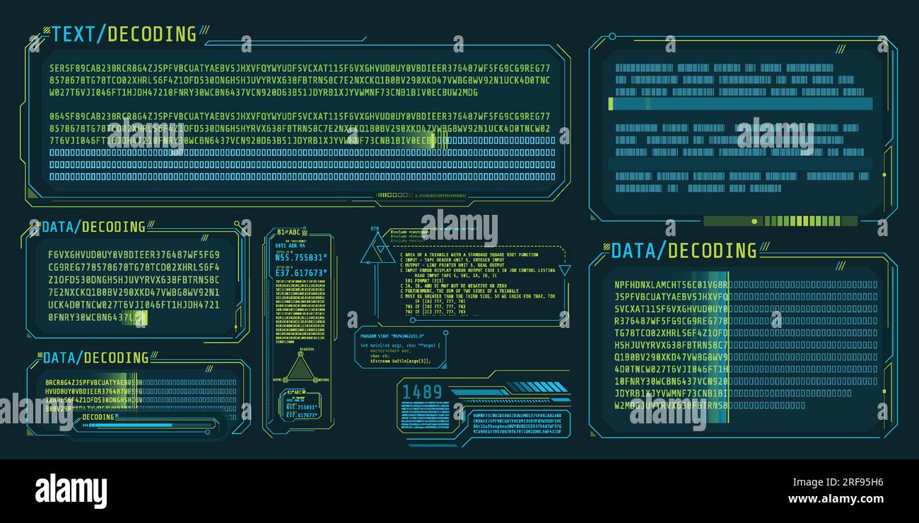 HUD interface elements for decoding data screen Stock Vector Image ... HUD interface elements for decoding data screen Stock Vector Image ...