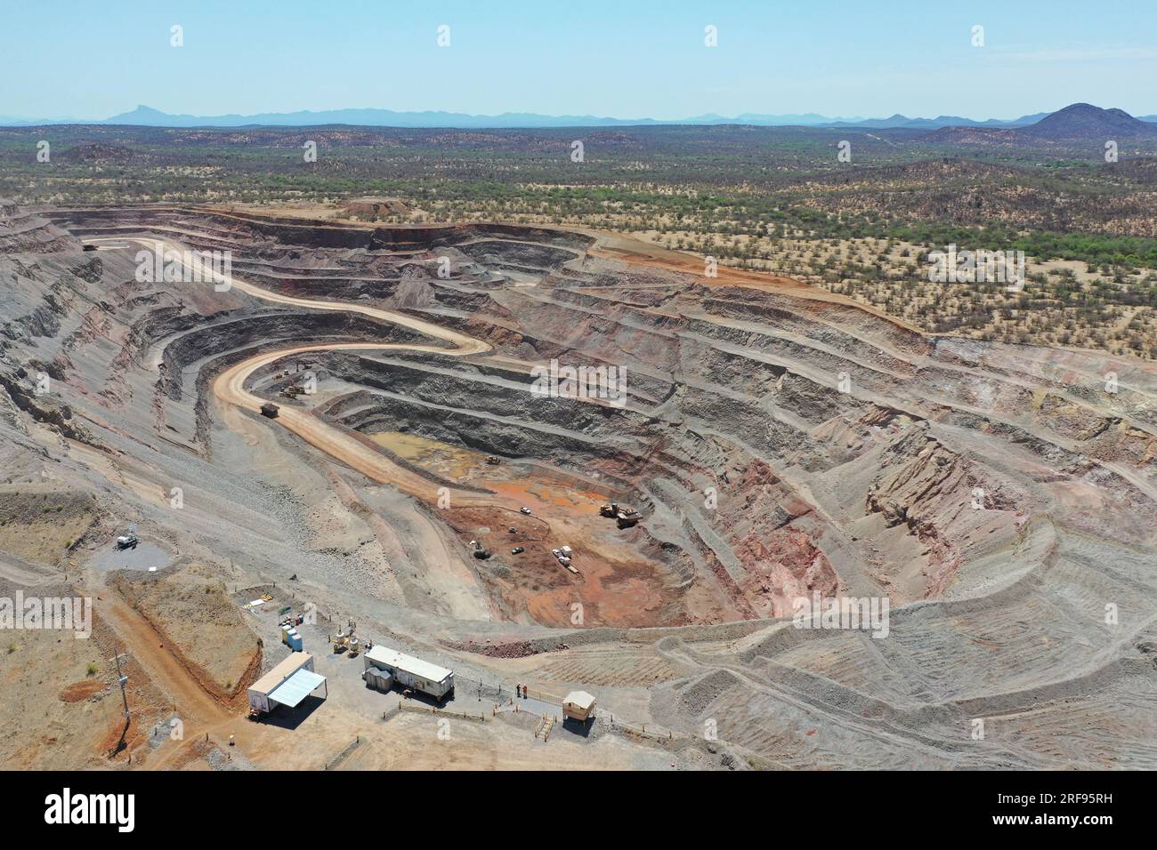 areas of operations and processes of an open pit mine in a gold mine in ...