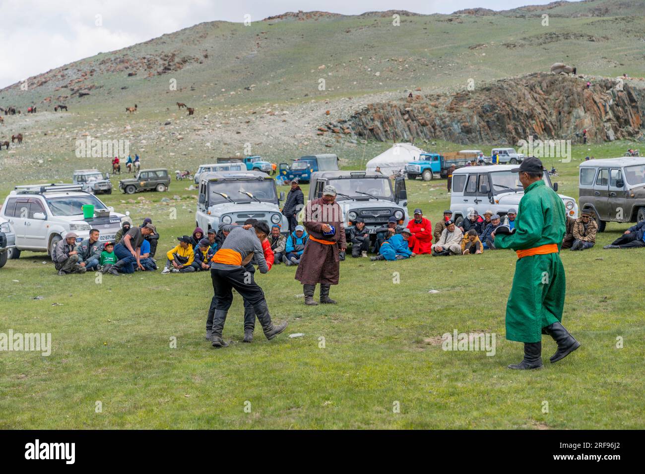 The Mongolian traditional wrestling event (is an untimed competition in ...