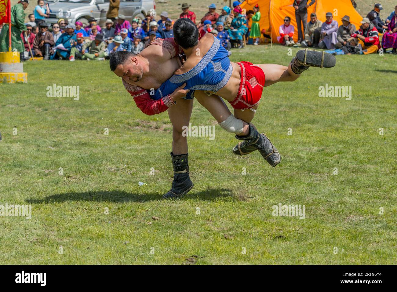 The Mongolian traditional wrestling event (is an untimed competition in ...