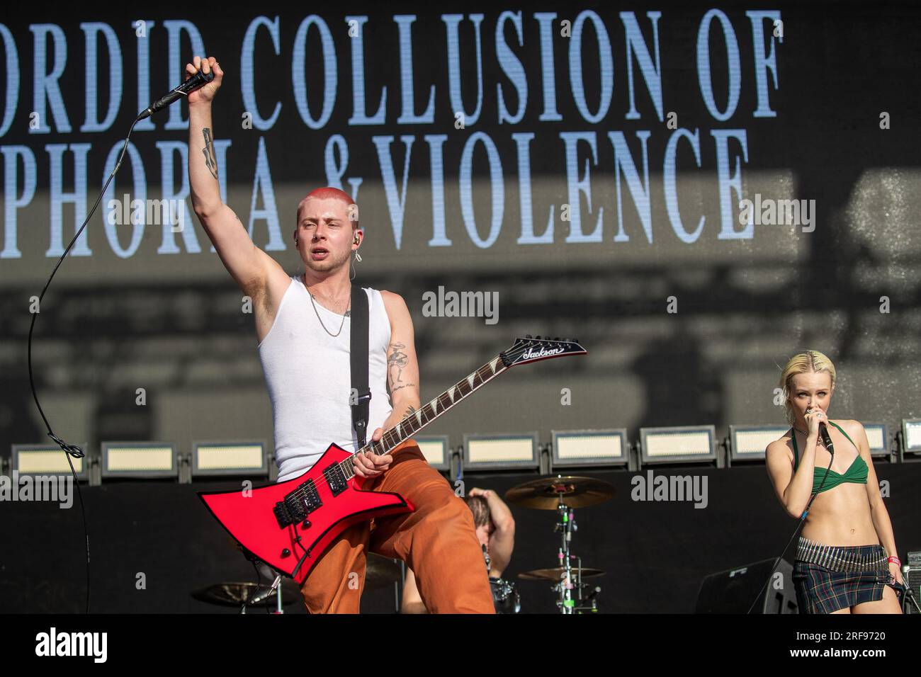 Brighton, UK. Saturday 29 July 2023. Milkie Way and Sam Matlock of ...