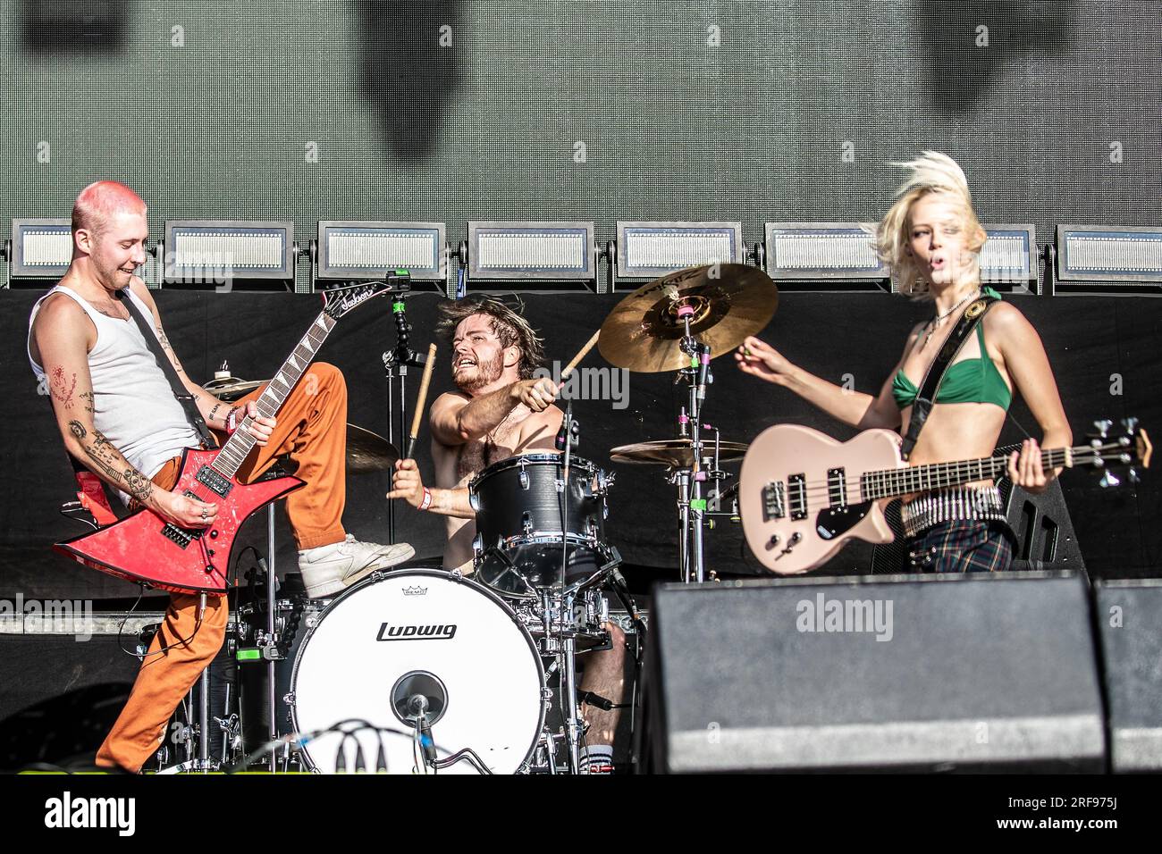 Brighton, UK. Saturday 29 July 2023. Milkie Way and Sam Matlock of ...
