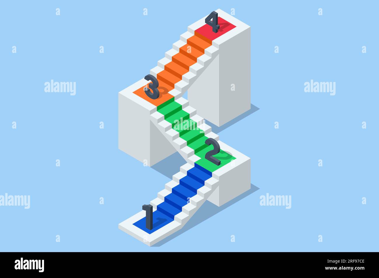 Isometric goal and target achievement concept. Hope to success in ...