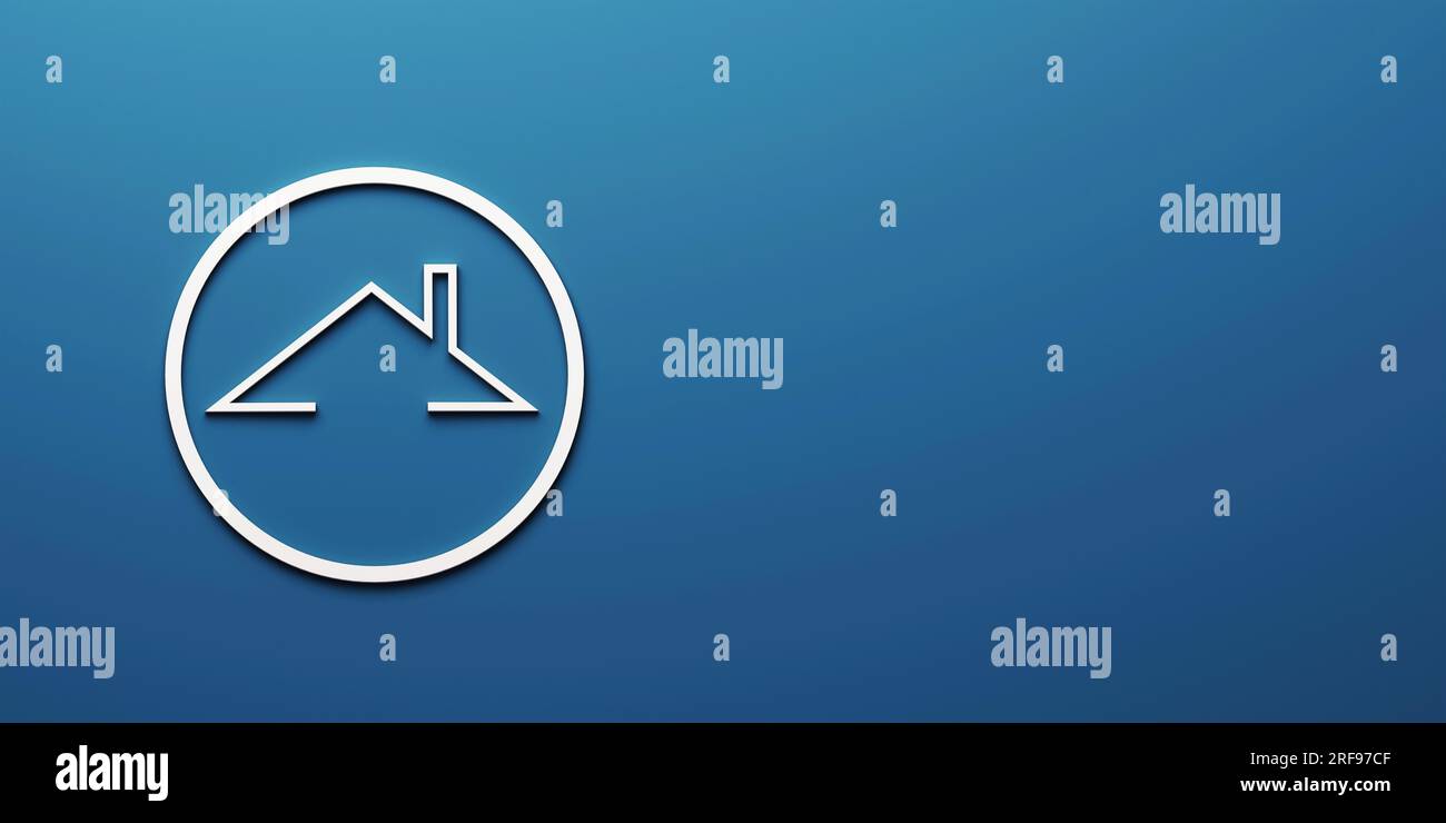 A clean and versatile image logo featuring a lineal white house roof in ...