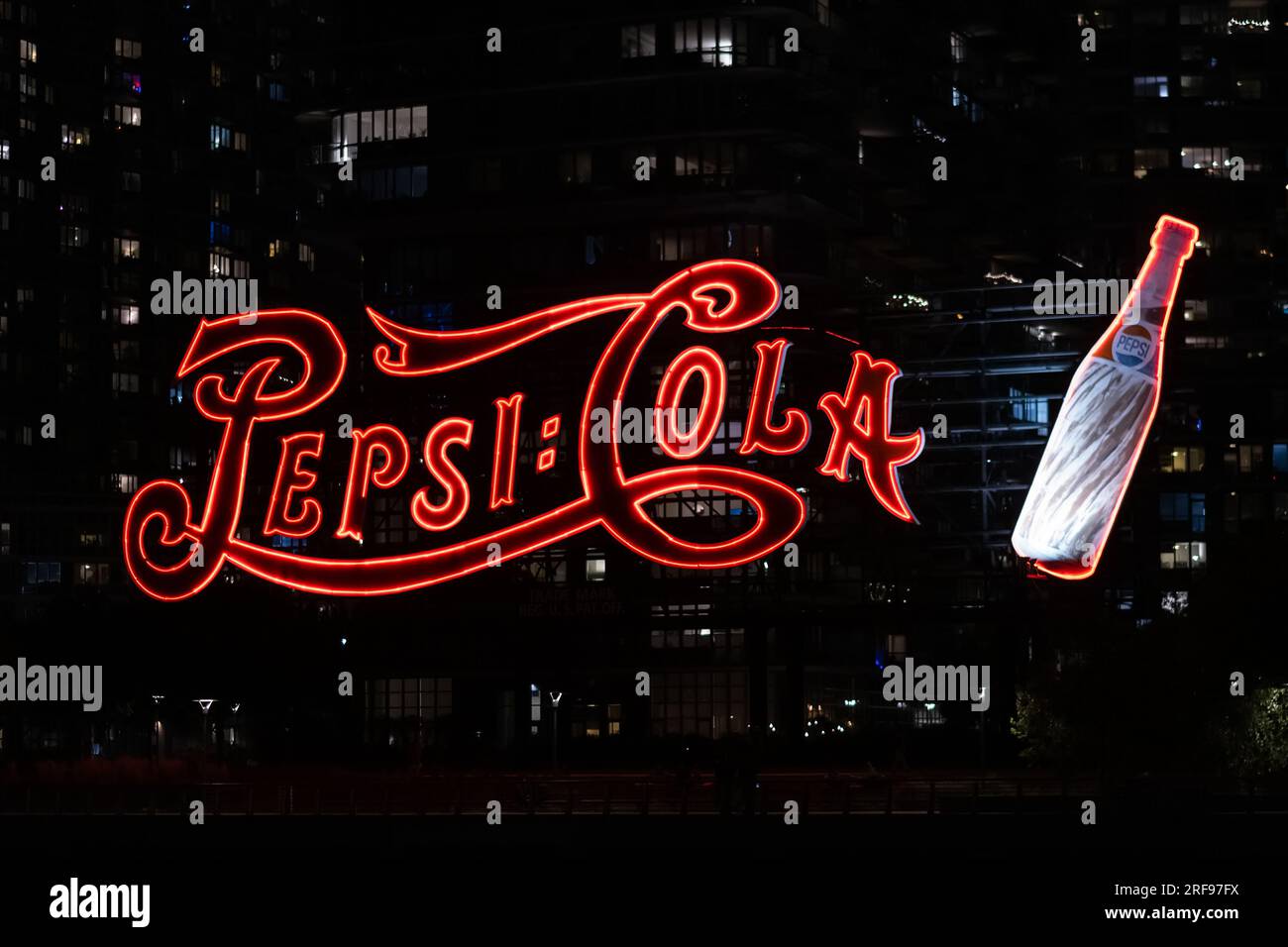 New York City, USA - September 28, 2022: View of the iPepsi Cola sign ...