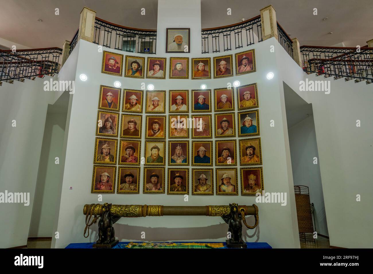Gallery of Genghis Khan and kings of Mongolia inside information center ...
