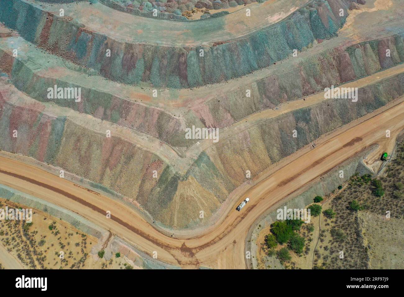 areas of operations and processes of an open pit mine in a gold mine in ...