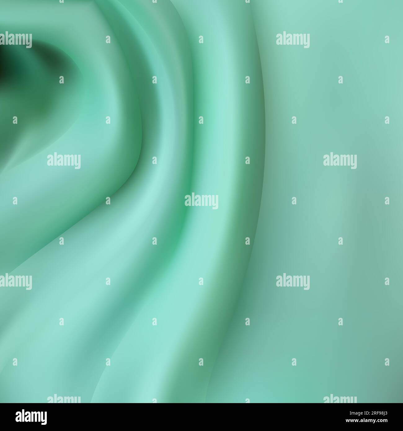 Green Satin Silky Cloth Fabric Textile Drape with Crease Wavy Folds ...