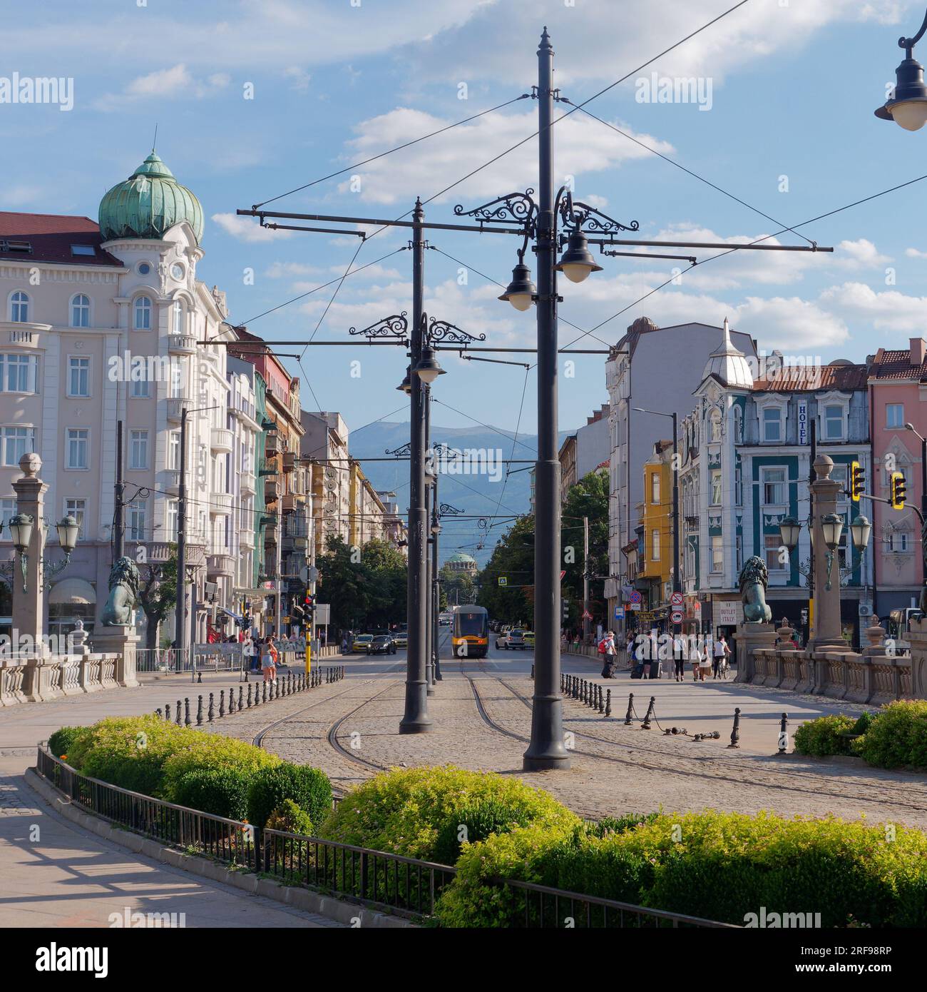 Lion's Bridge with Boulevard Knyaginya Maria-Luiza, Banya Bashi Mosque ...
