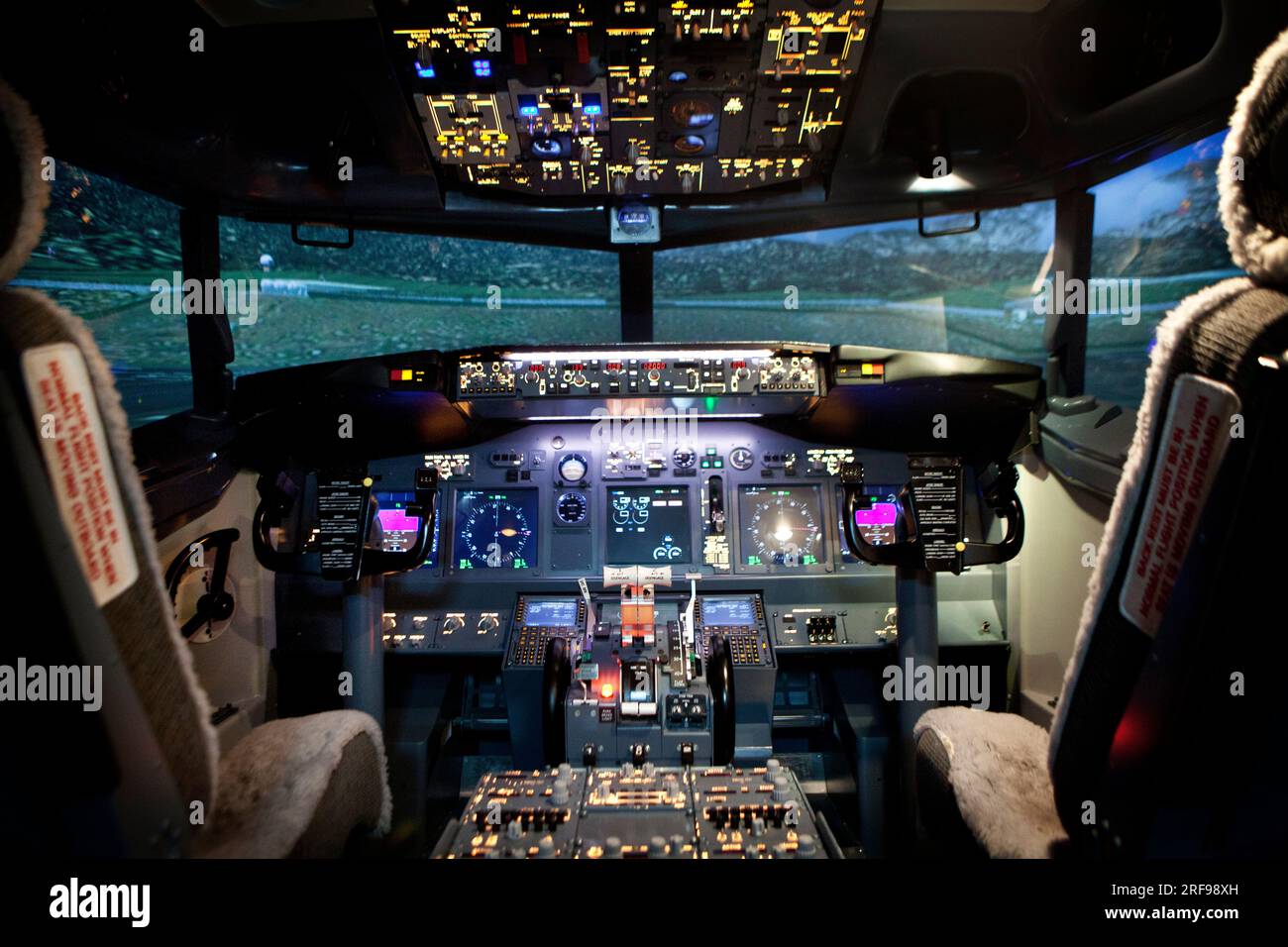 Flight simulator used for the treatment of fear in aircraft, stress ...
