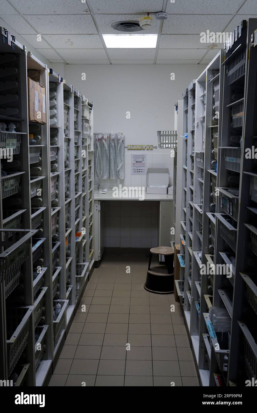 Equipment storage room in the emergency room of a university hospital ...