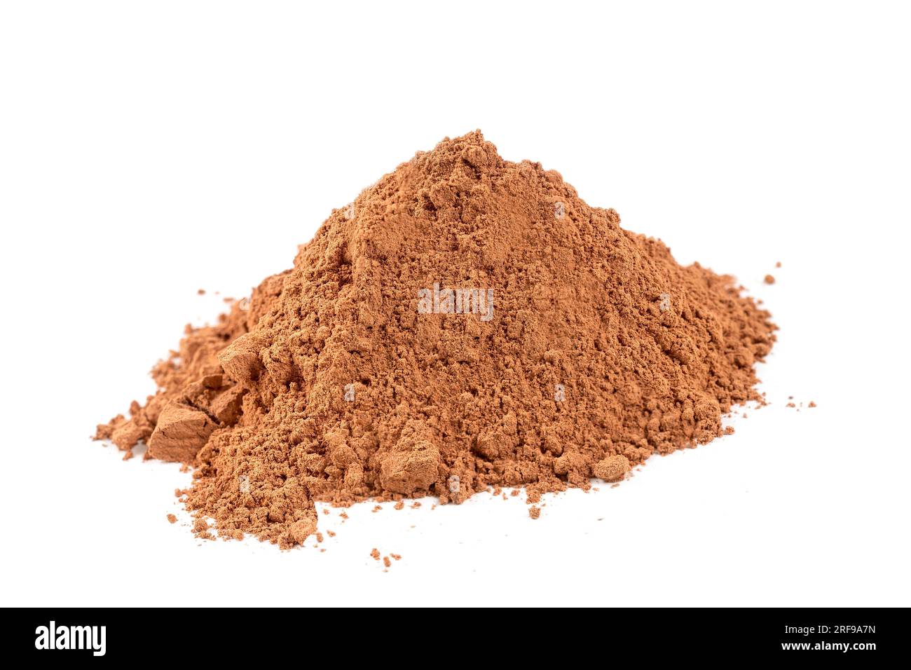 Red clay powder on white background Stock Photo - Alamy