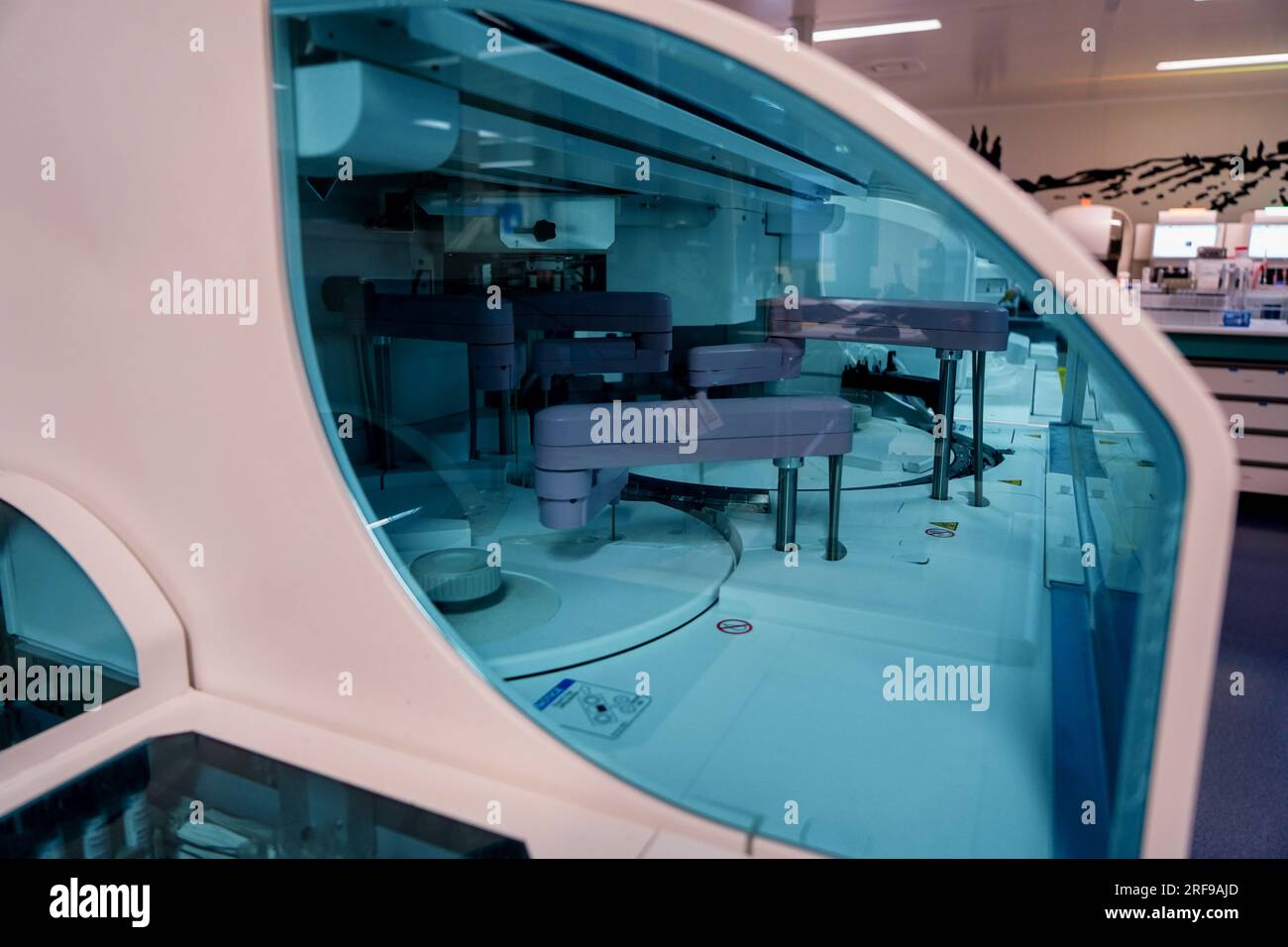 Technical platform of the Inovie 34 laboratory . Cobas c 701 clinical chemistry module dedicated ...