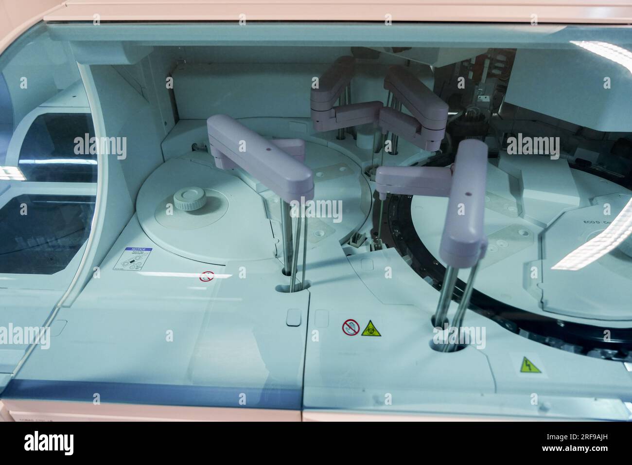 Technical platform of the Inovie 34 laboratory . Cobas c 701 clinical chemistry module dedicated ...