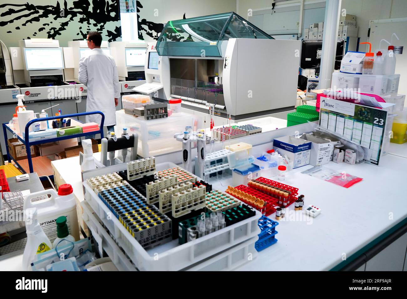Technical platform of the Inovie 34 laboratory . Biochemistry bench ...