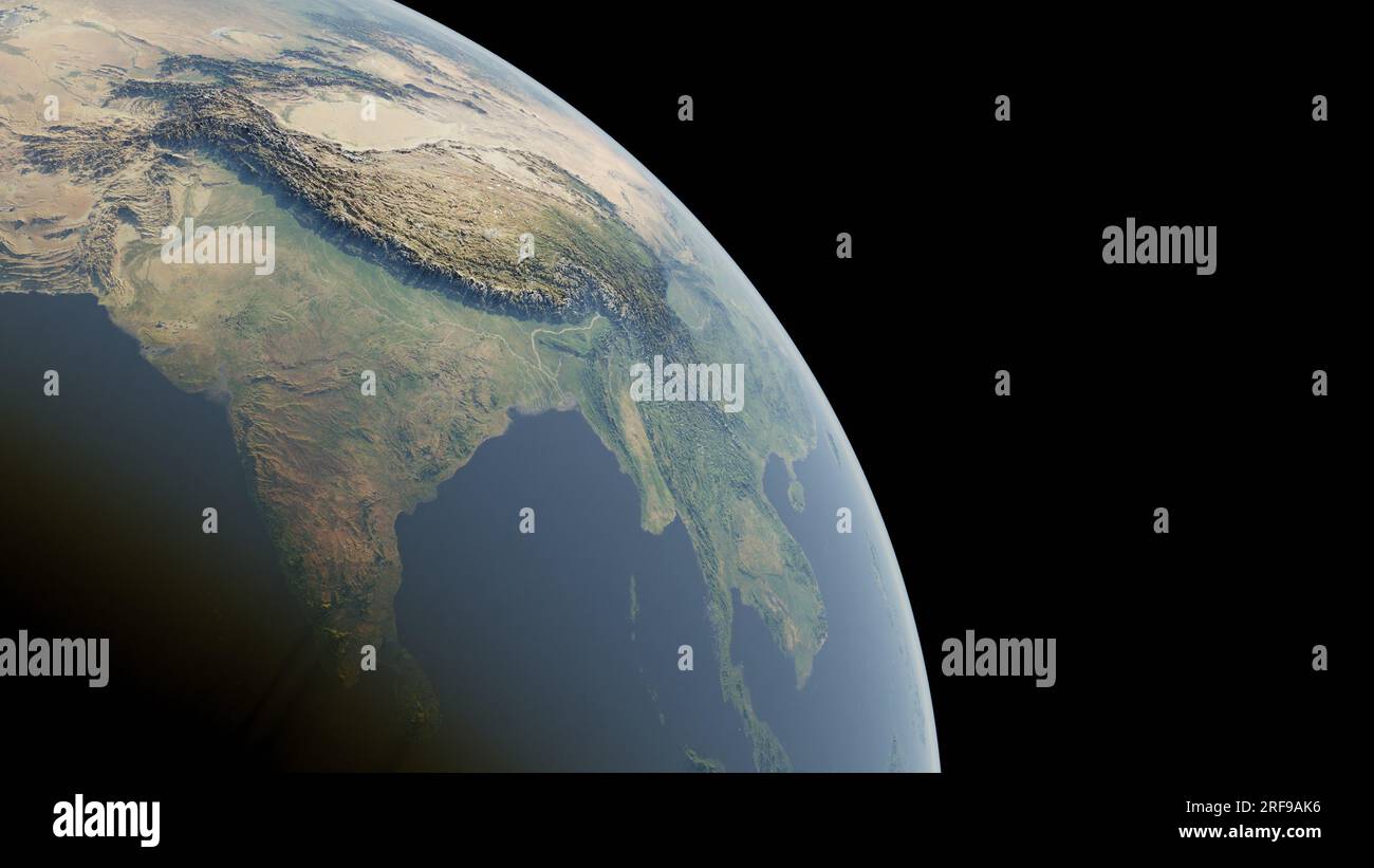 Surface of Earth planet, Himalaya view Stock Photo - Alamy
