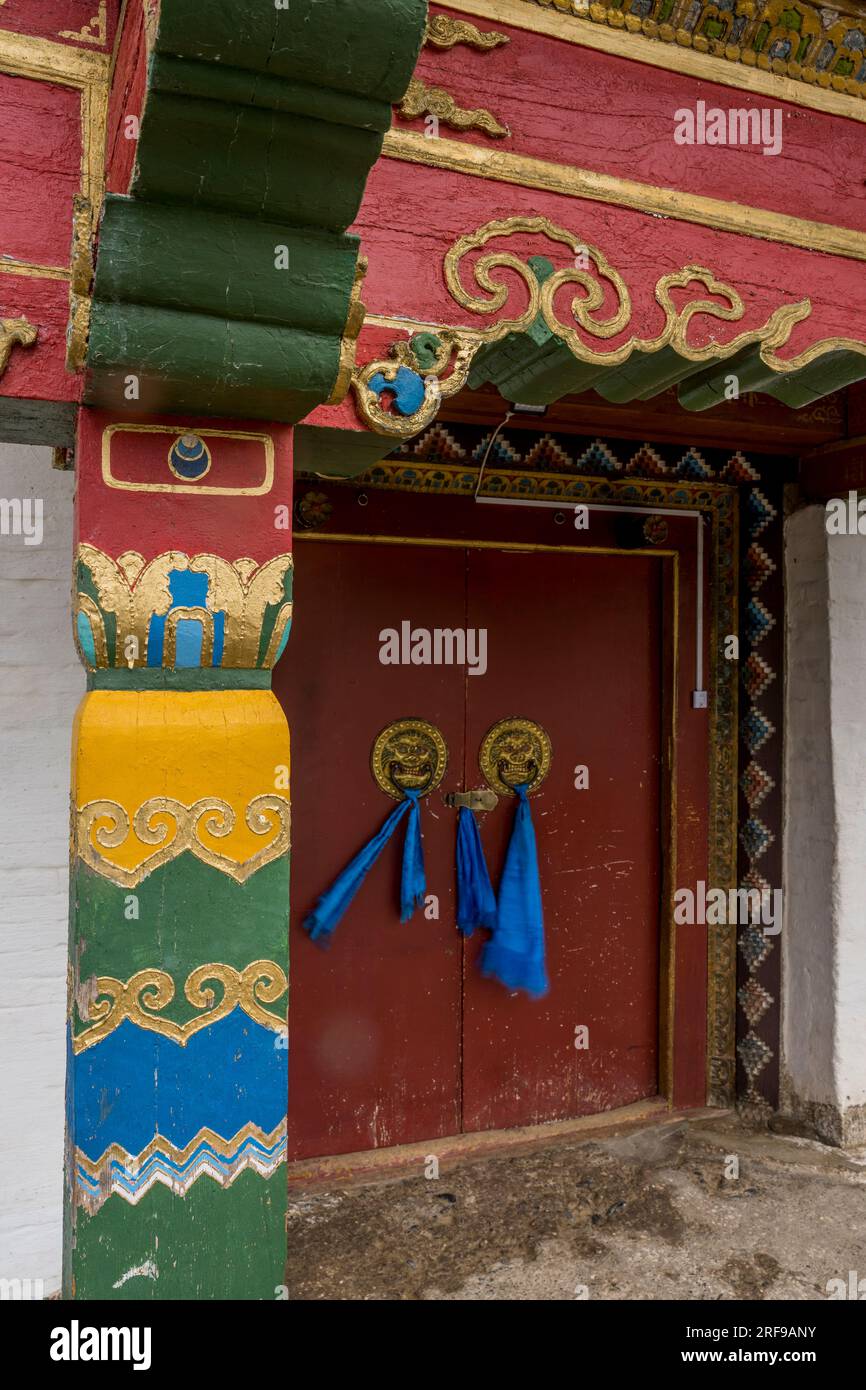 Door of the Temple of Lavran at the Erdene Zuu monastery in Kharakhorum ...