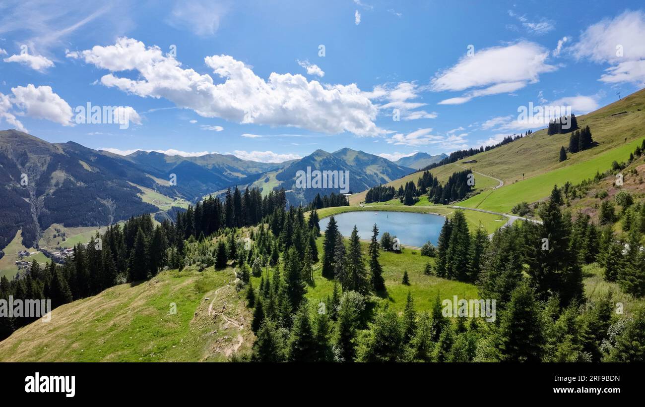 View of mountains saalbach hinterglemm hi-res stock photography and ...