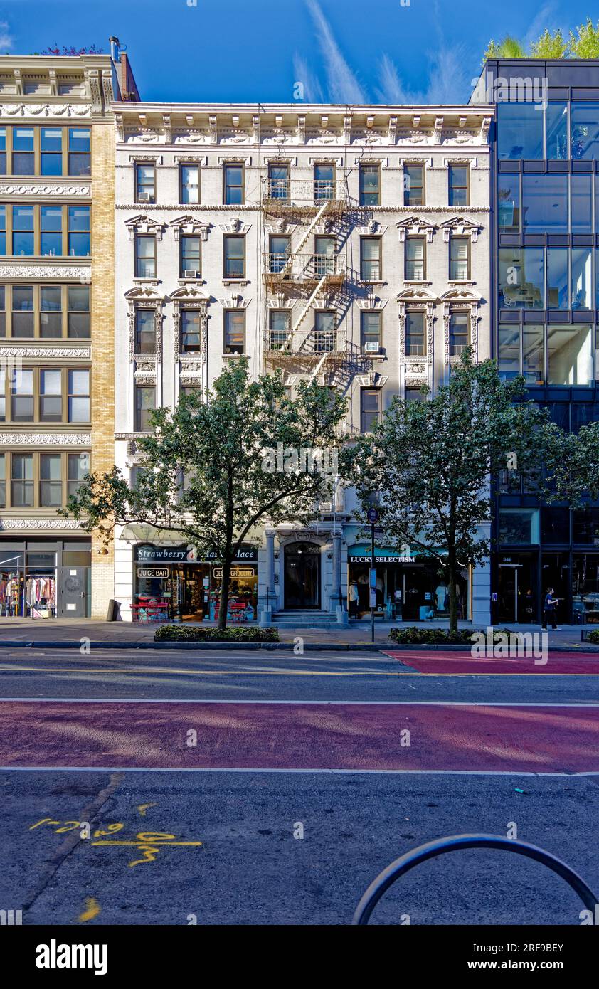 West Village: 344 West 14th Street is a gray-painted brick cooperative ...
