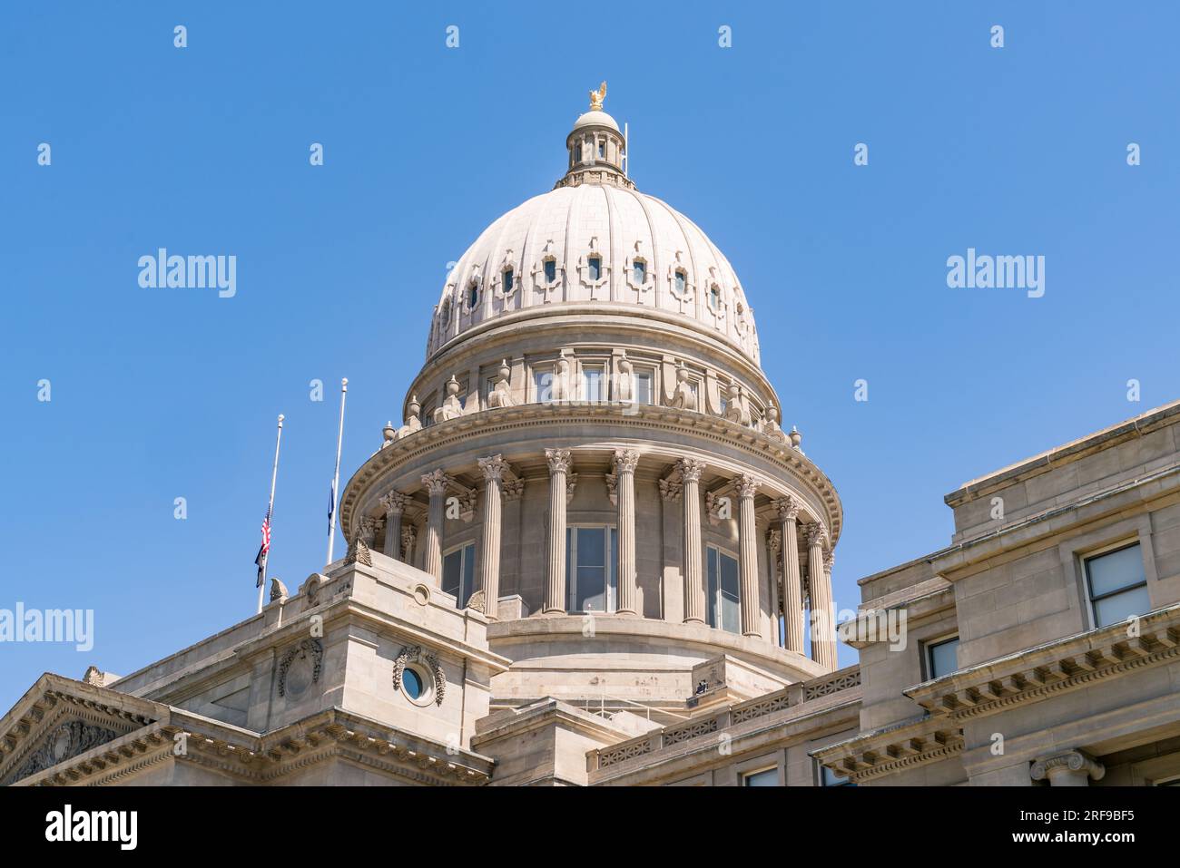 Dome of the Idaho State Capitol Building in downtown capital city of Boise, Idaho Stock Photo ...