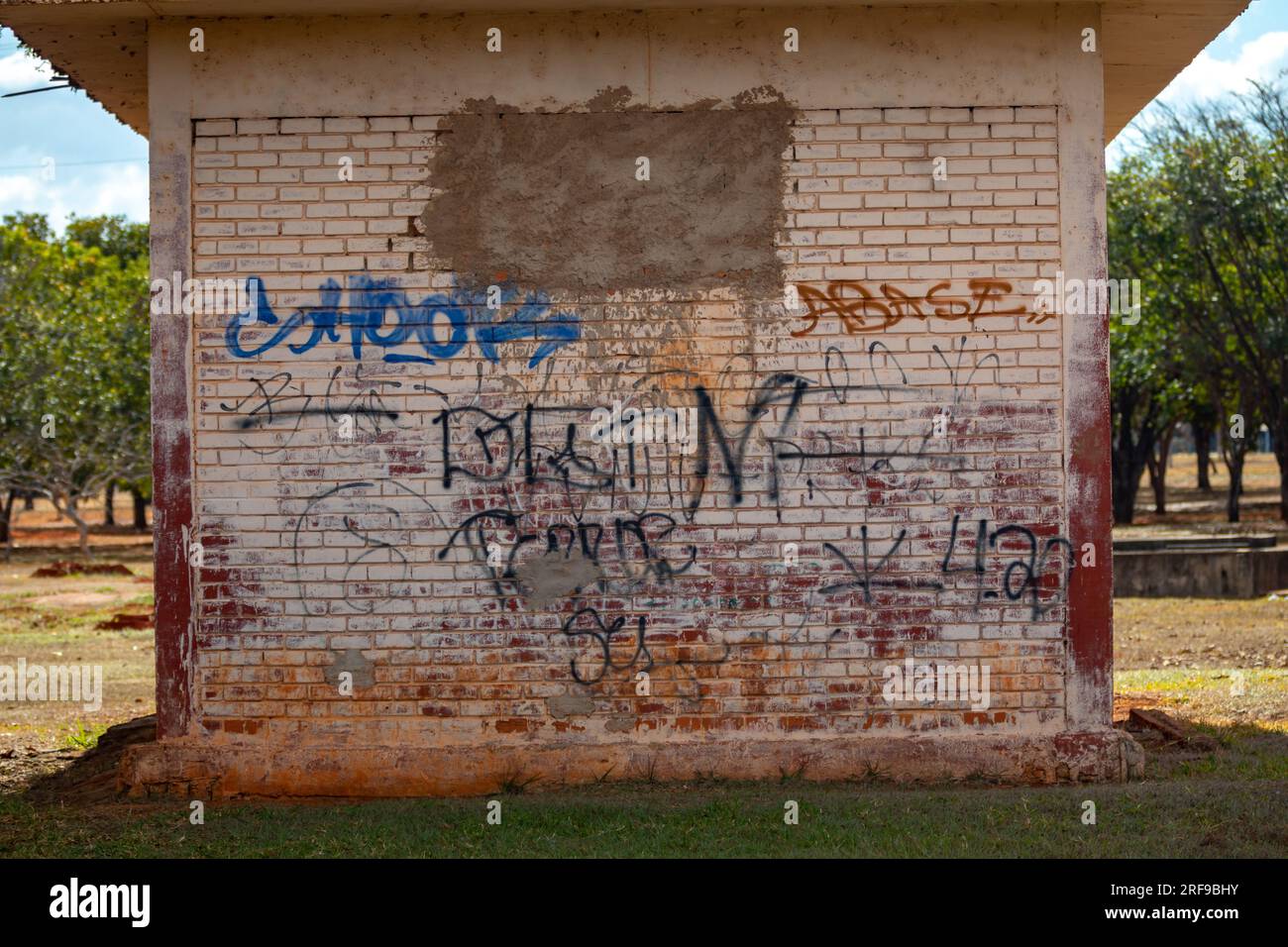 Rustic painted wall, abandoned and forgotten place Stock Photo - Alamy