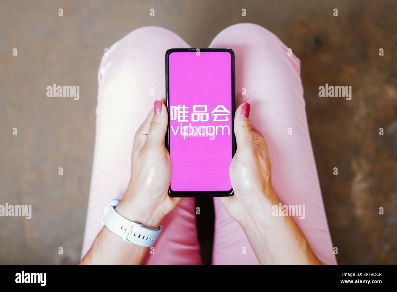 In this photo illustration, the Vipshop (VIP.com) logo is seen ...