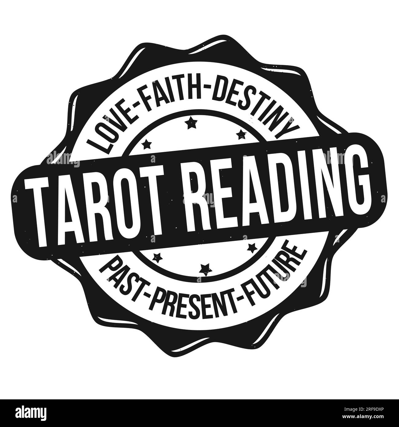 Tarot reading grunge rubber stamp on white background, vector ...