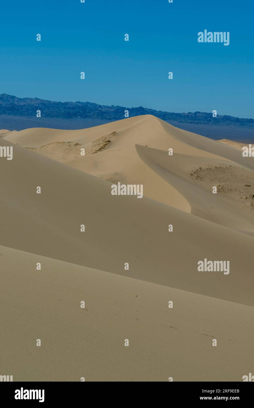 Scenic view of the sand dunes at the Hongoryn Els sand dunes in the ...