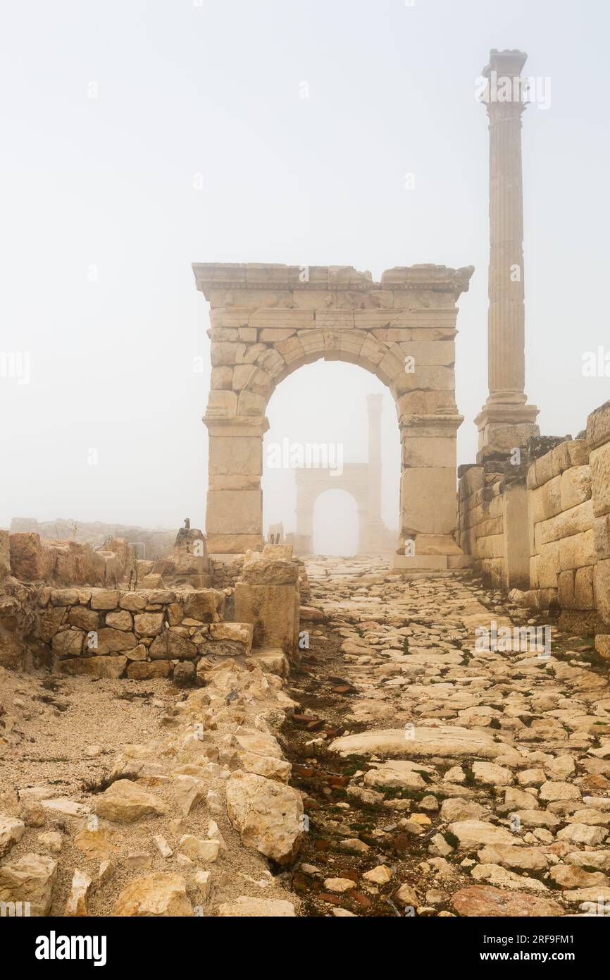 Arched honorific emperor gates at ruins of Sagalassos, Turkey Stock ...