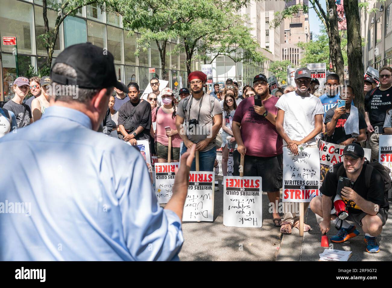 New York, USA. 01st Aug, 2023. City Comptroller Brad Lander speaks as ...