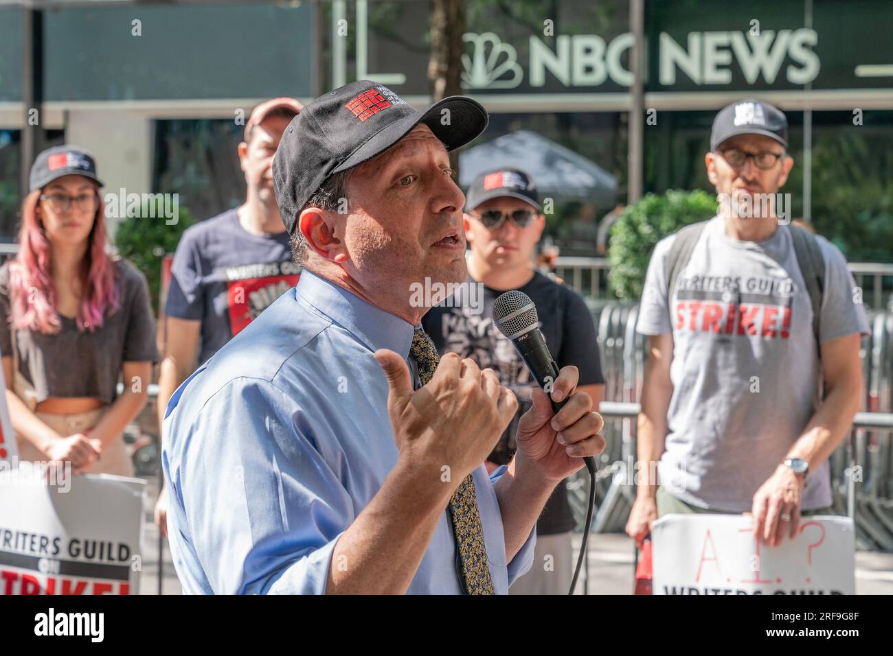 New York, USA. 01st Aug, 2023. City Comptroller Brad Lander speaks as ...