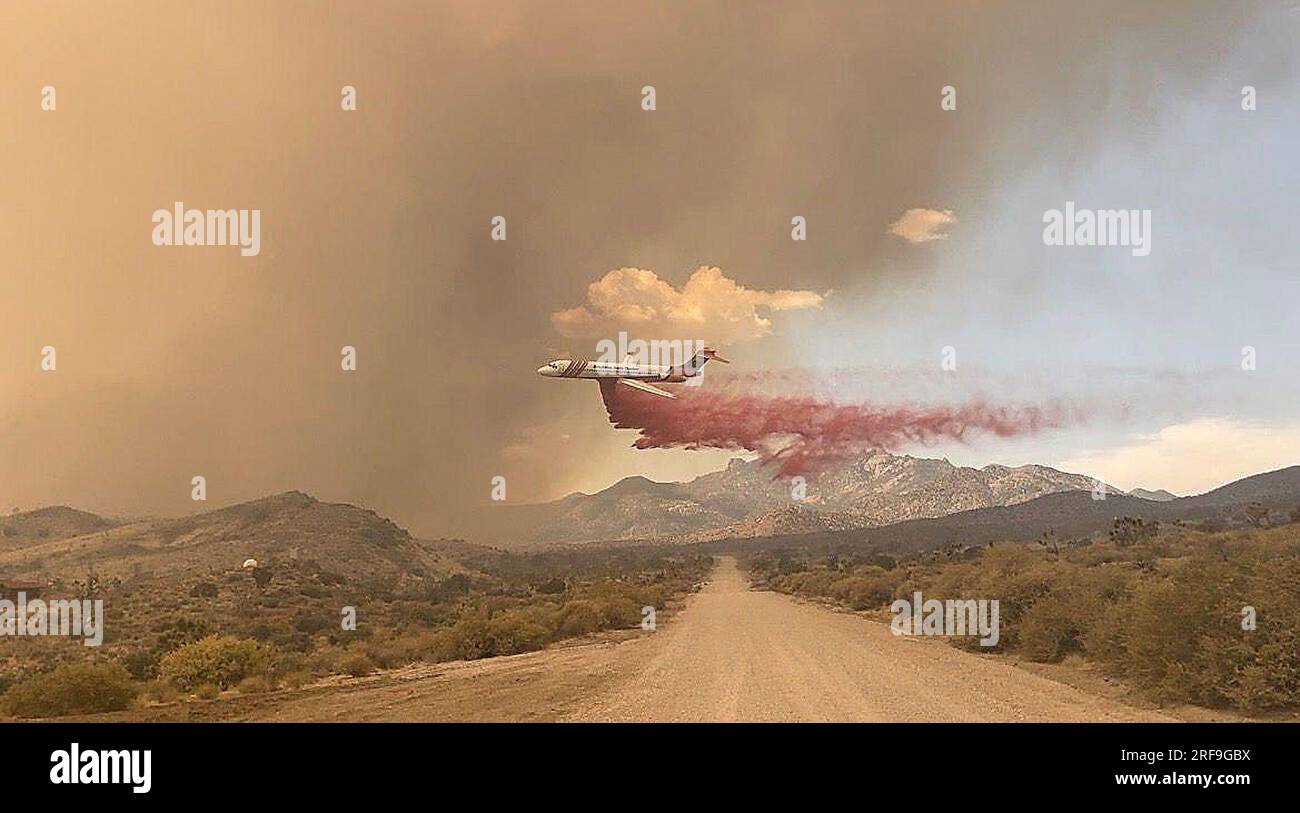 Mojave National Preserve, California, USA. 1st Aug, 2023. York Fire, a ...