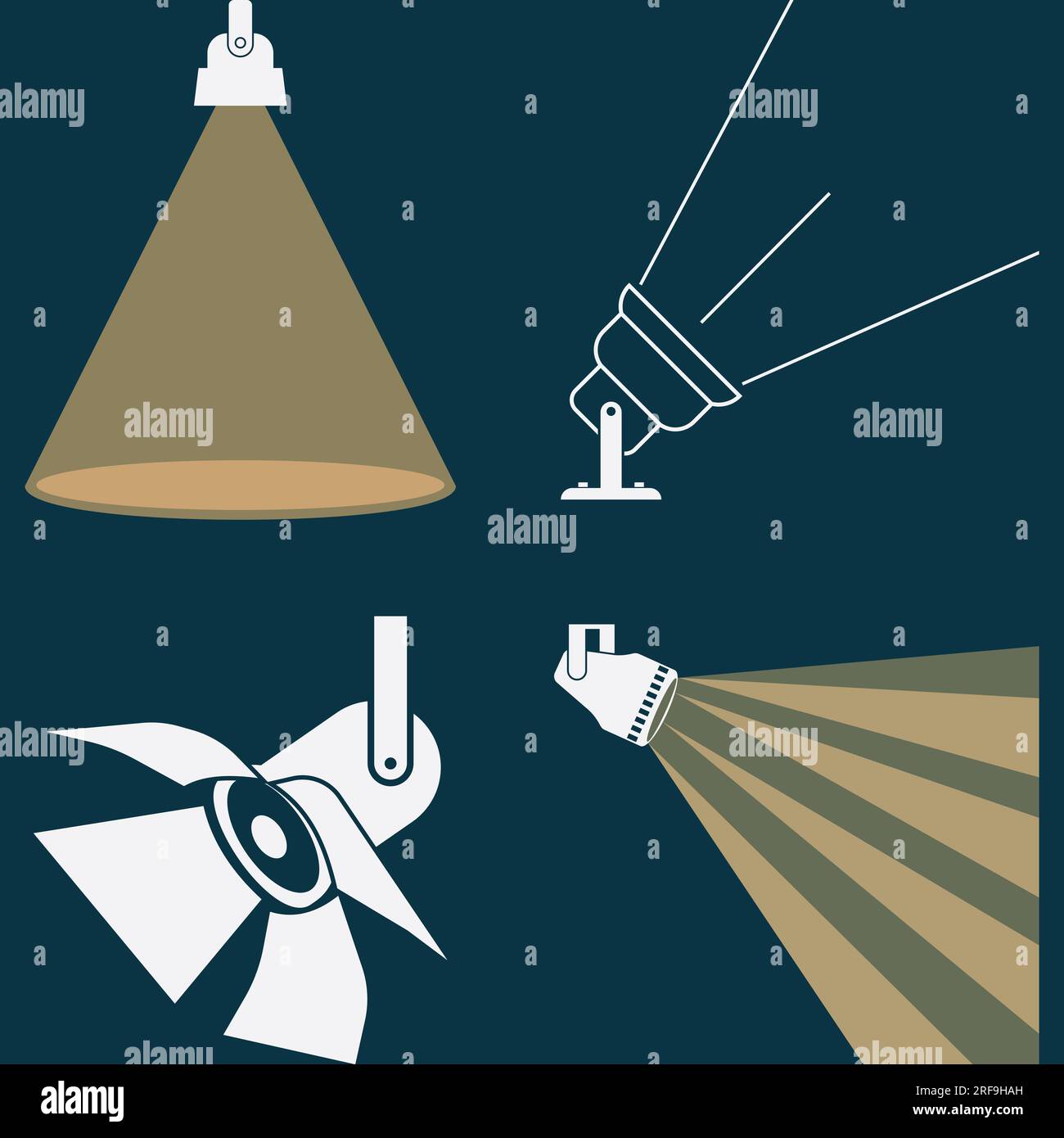 Spotlight icon vector illustration template design Stock Photo - Alamy