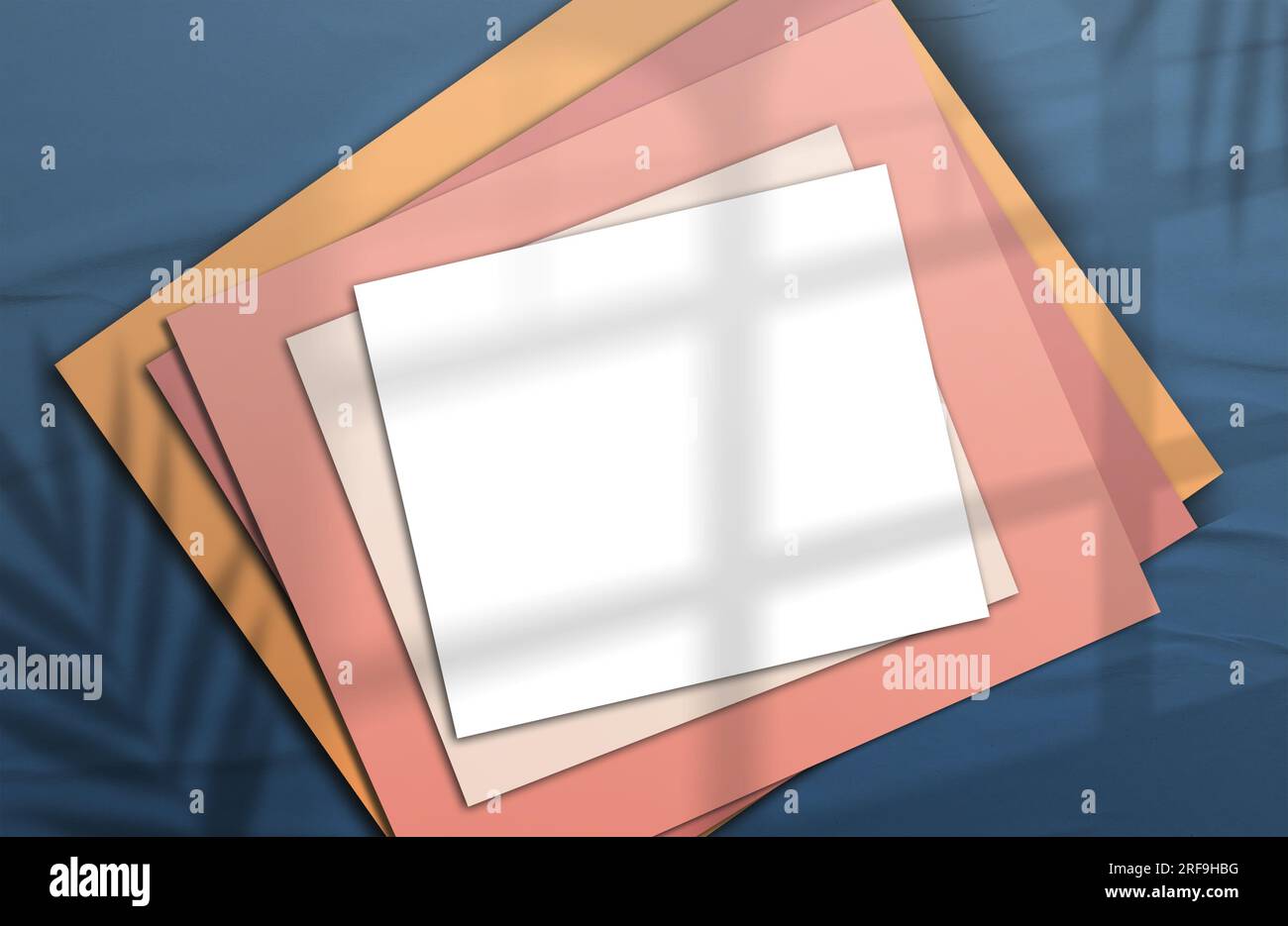 paper logo mockup. Square paper mockup with realistic shadows ...