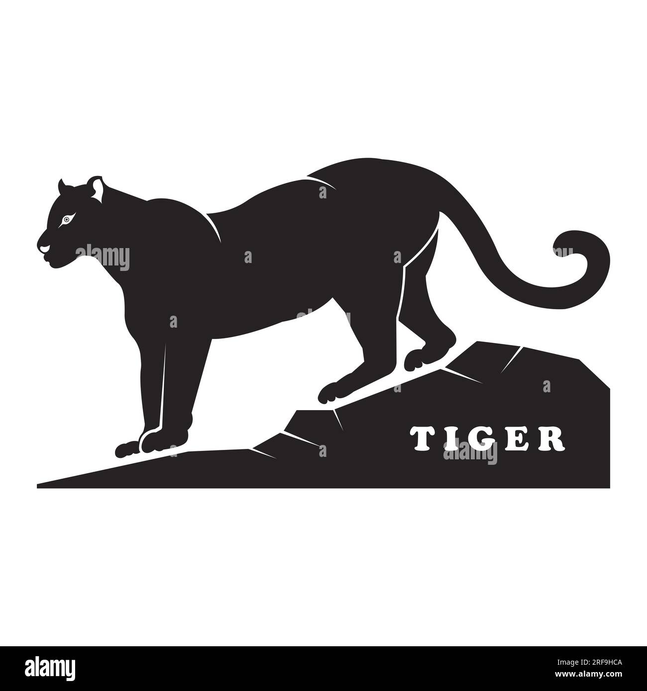 Tiger icon vector illustration template design Stock Photo - Alamy