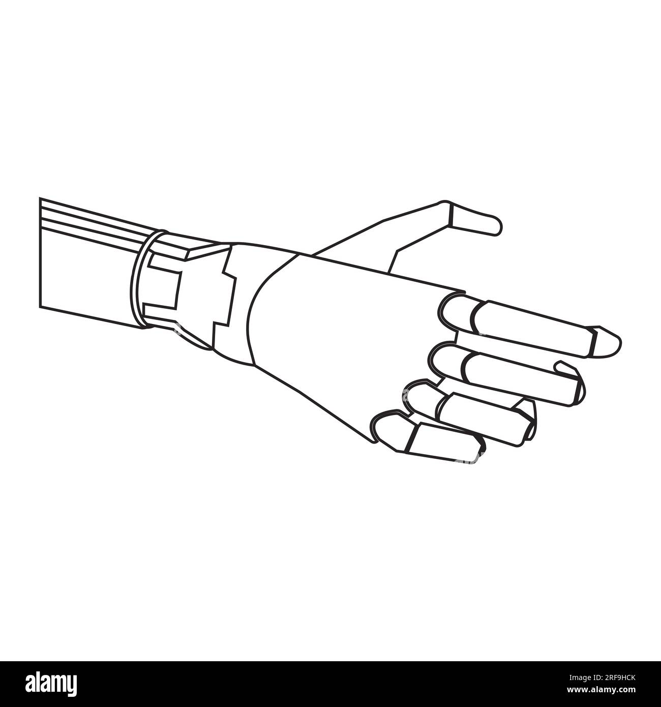 Robot hand icon vector illustration symbol design Stock Photo - Alamy