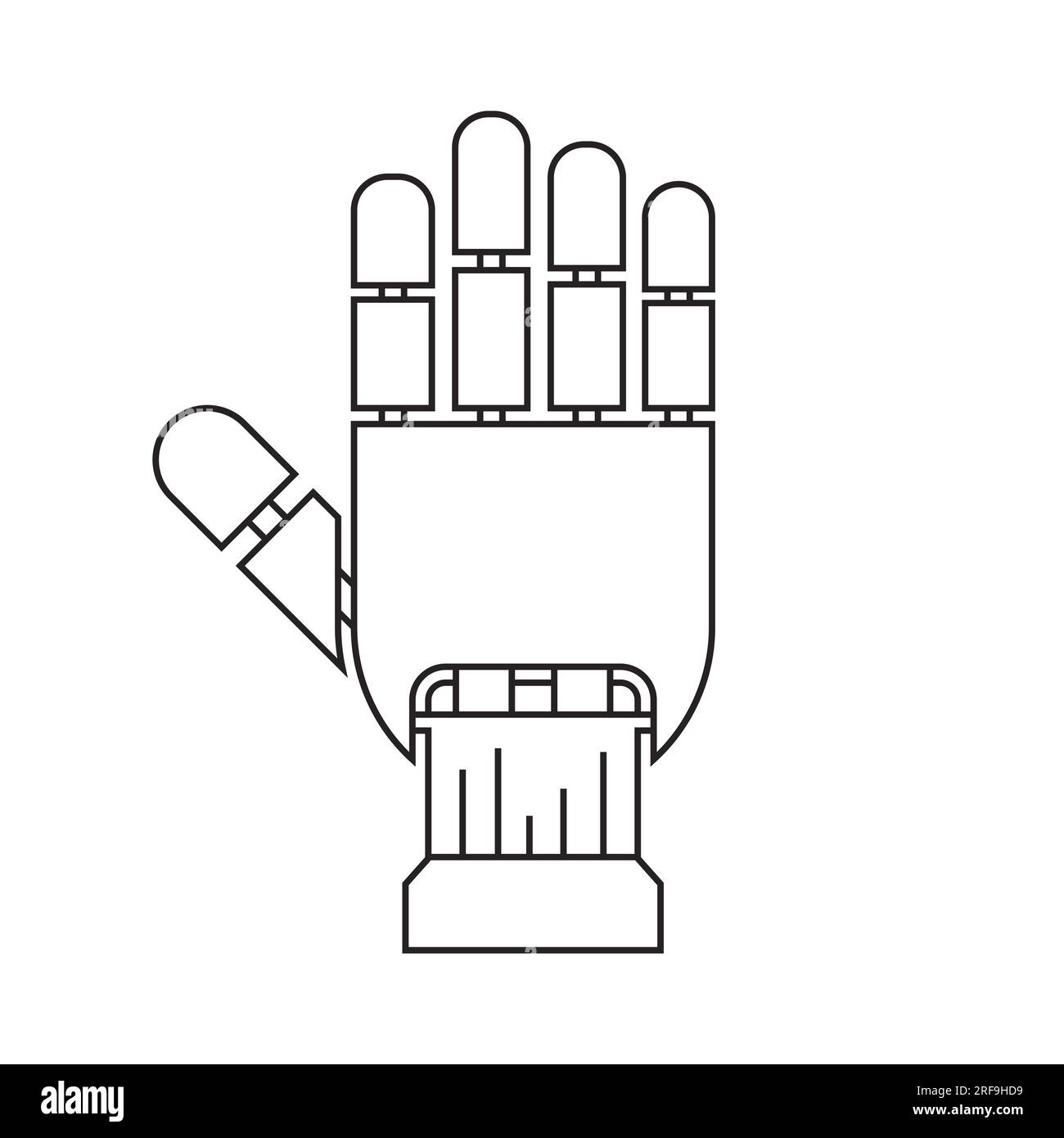 Robot hand icon vector illustration symbol design Stock Photo - Alamy