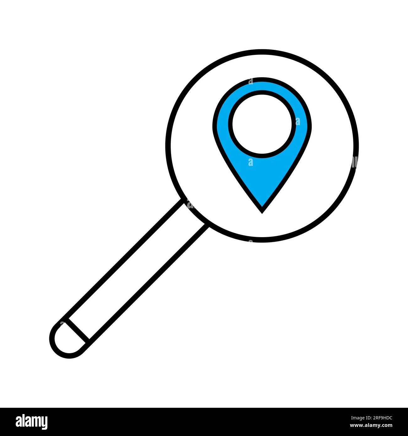 Map search icon vector illustration template design Stock Photo - Alamy