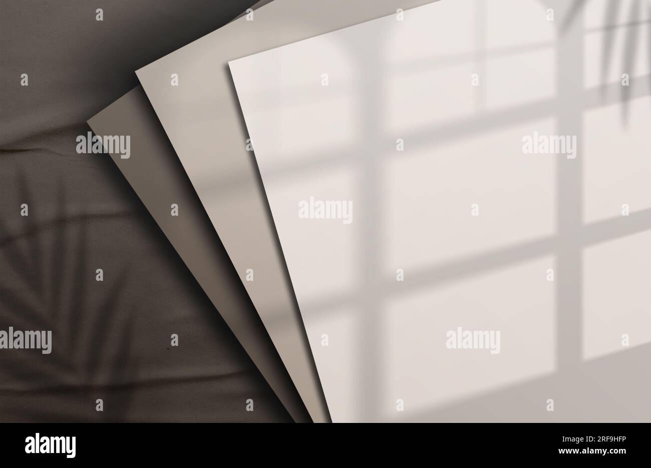 3D illustration paper logo mockup. Paper mockup with realistic shades ...