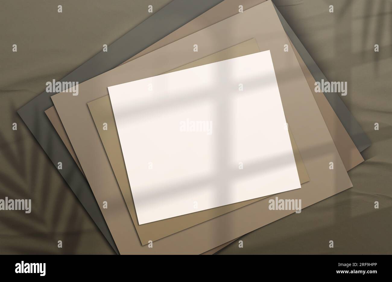 3D illustration paper logo mockup. Paper mockup with realistic shades ...