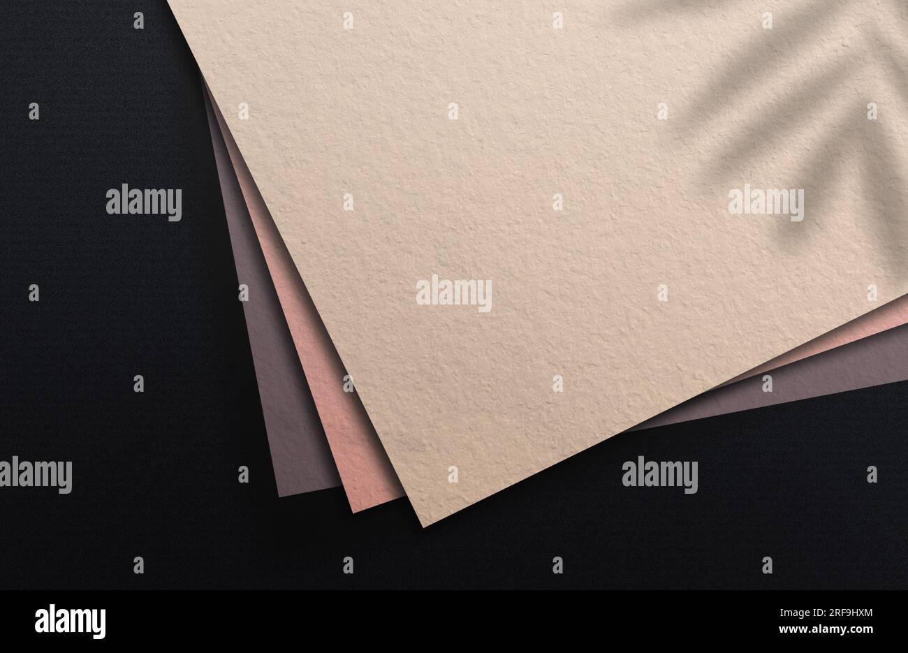 paper logo mockup. Square paper mockup with realistic shades on a brown ...
