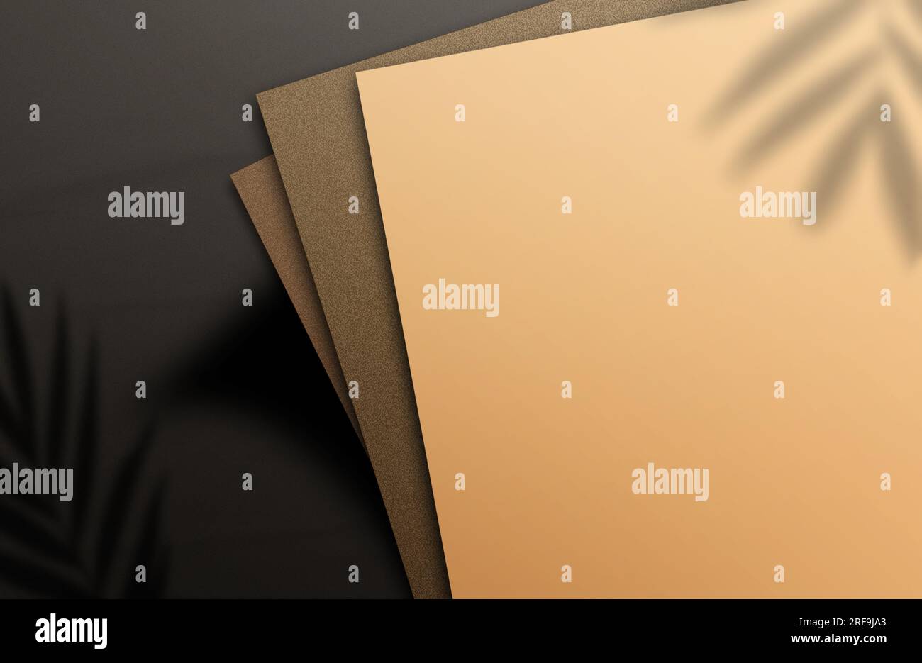 3D illustration paper logo mockup. Paper mockup with realistic shades ...