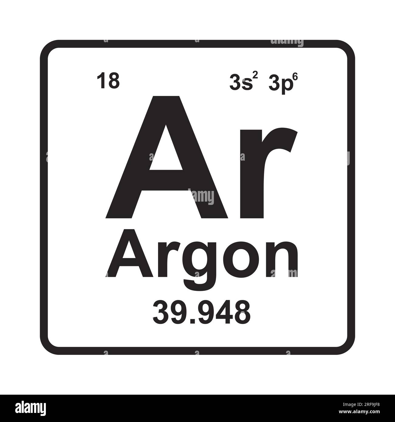 Argon element icon vector illustration symbol design Stock Photo - Alamy